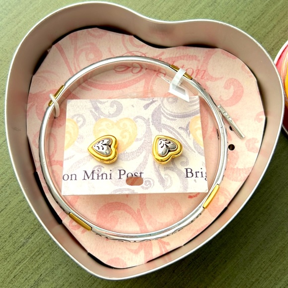 Brighton | Jewelry | Nwt Brighton 2 Tone Bracelet Earring Set | Poshmark